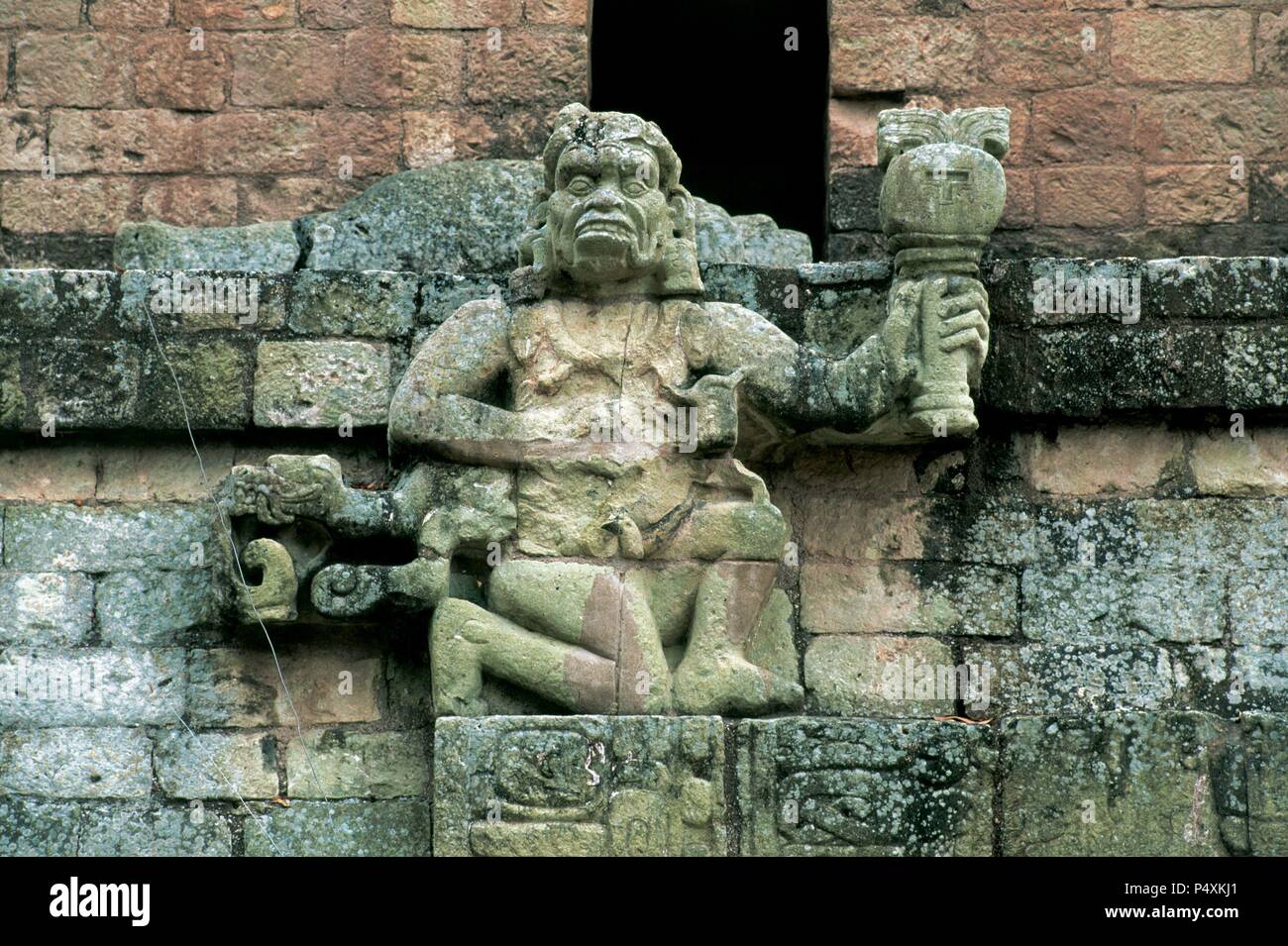 Pre-Columbian Art. Maya. Archaeological Site of Copan. Howler monkey ...