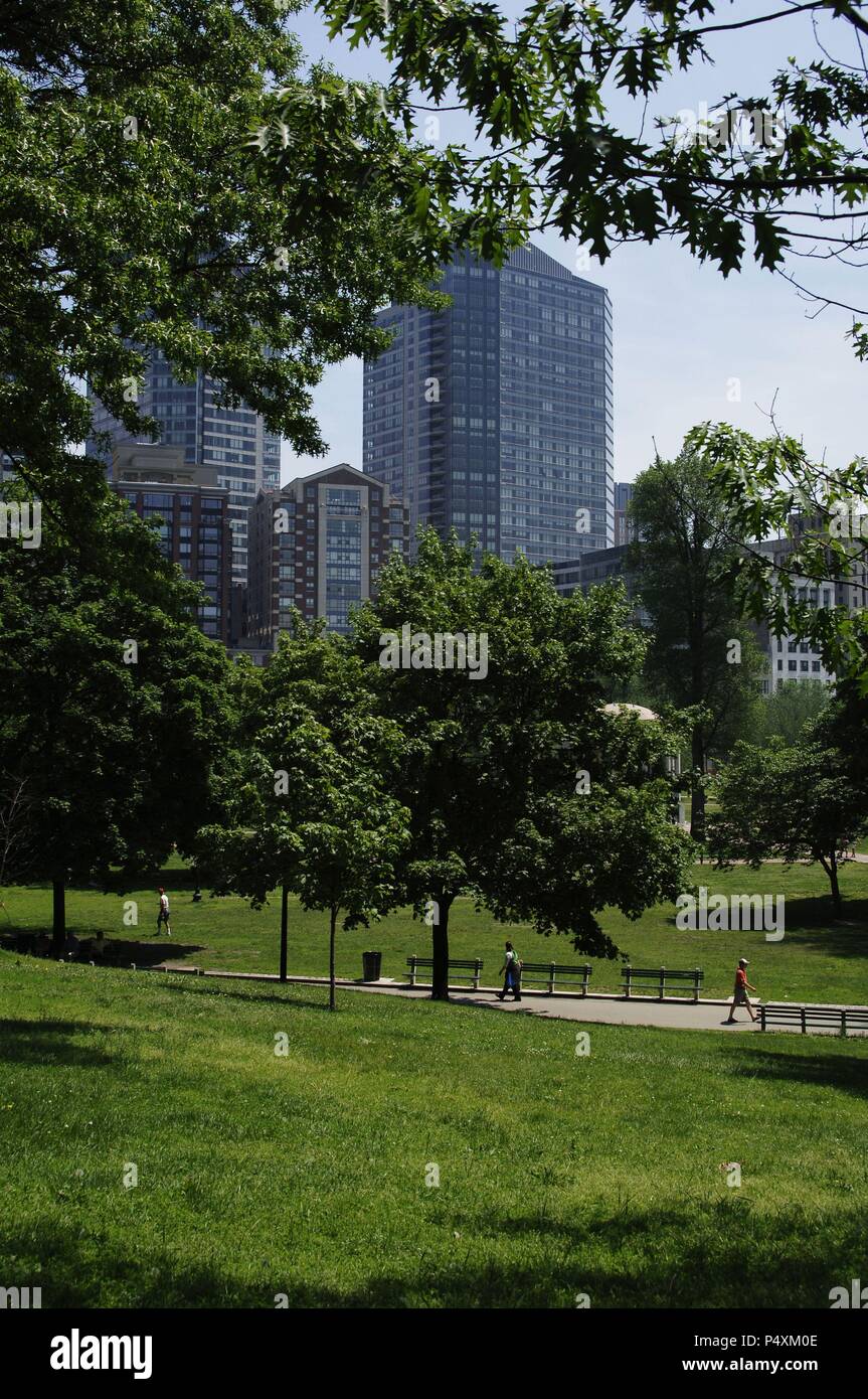 Boston common trees walking hi-res stock photography and images - Alamy