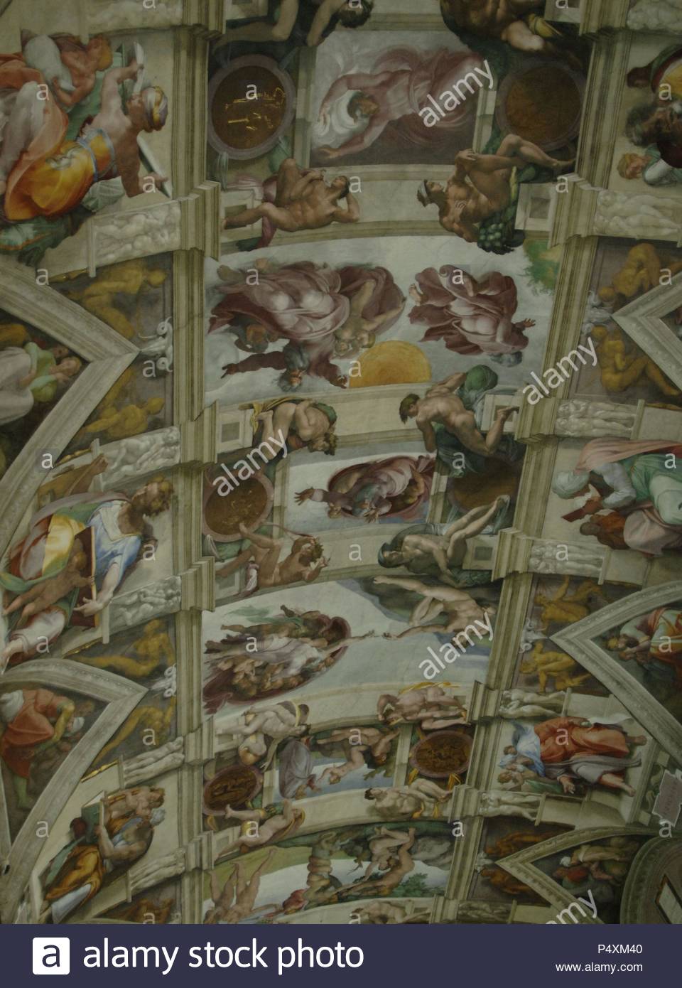 Michelangelos Ceiling Painting Sistine Chapel Stock Photos ...
