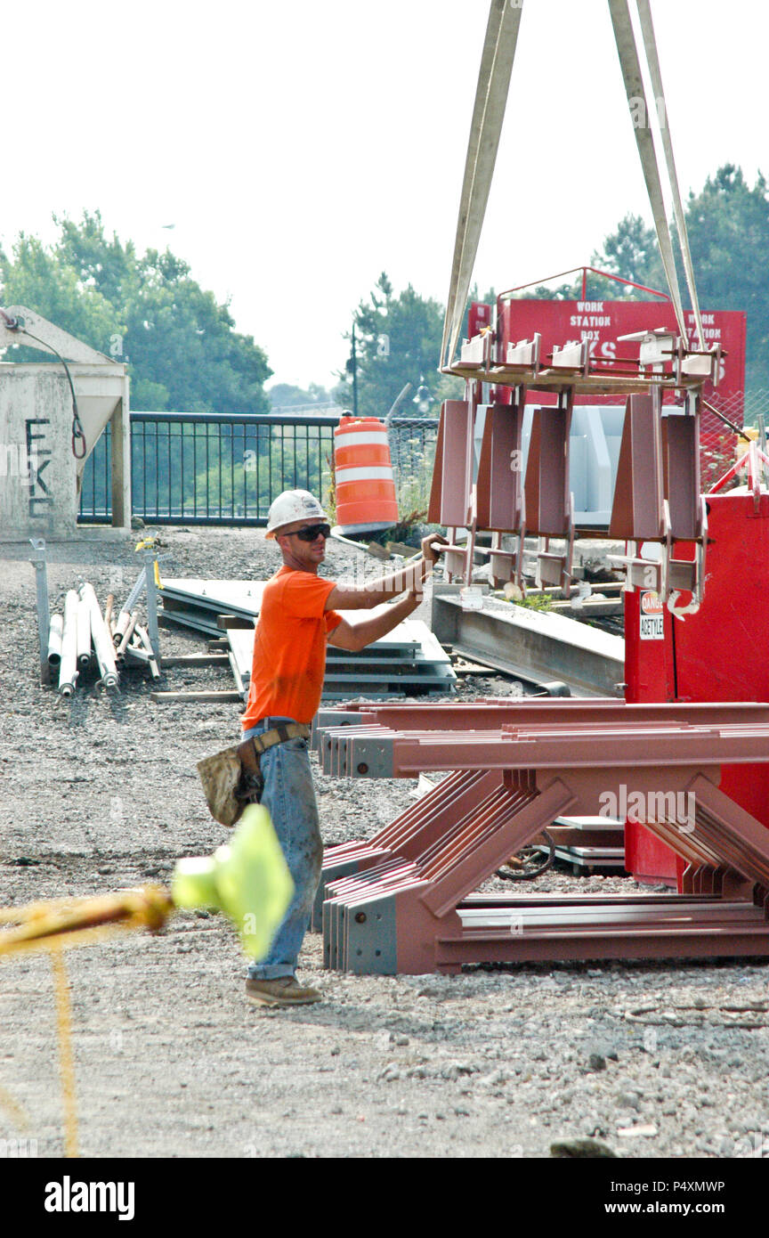 Construction of the Frederick Douglass Susan B Anthony Bridge in ...