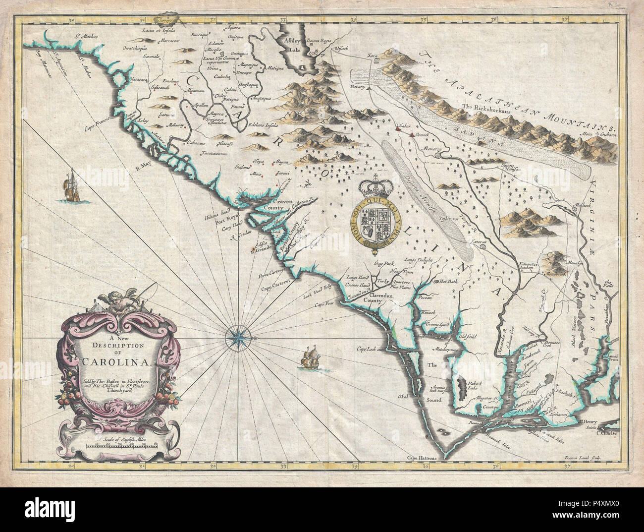 1676 John Speed Map of Carolina - Geographicus - Carolina-speed-1676 ...