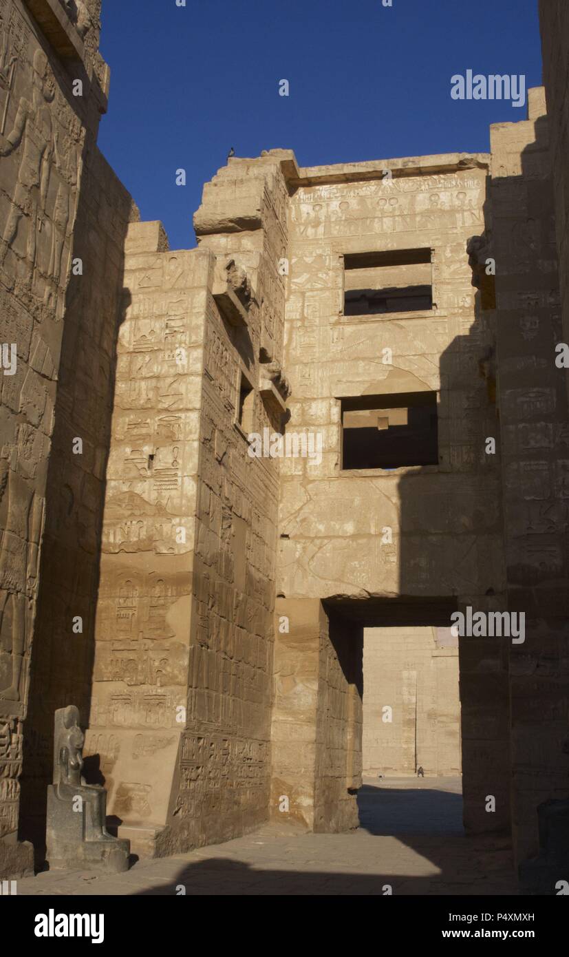 Temple of Ramses III. Entrance. New Kingdom. (1550-1069 b.C). Twentieth ...