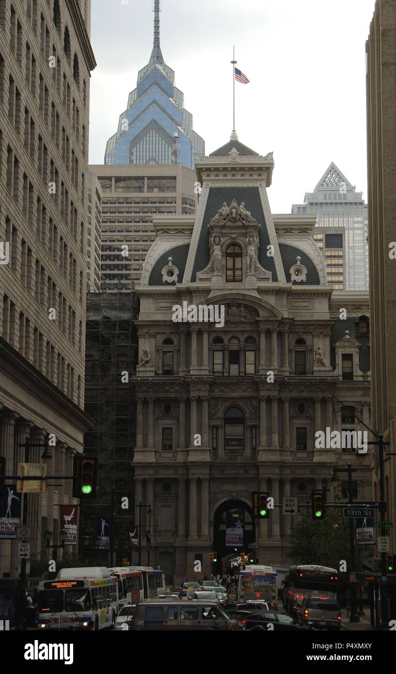 United States. Pennsylvania. Philadelphia. City Hall. Built between ...