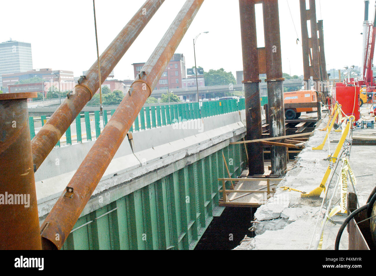 Construction of the Frederick Douglass Susan B Anthony Bridge in ...