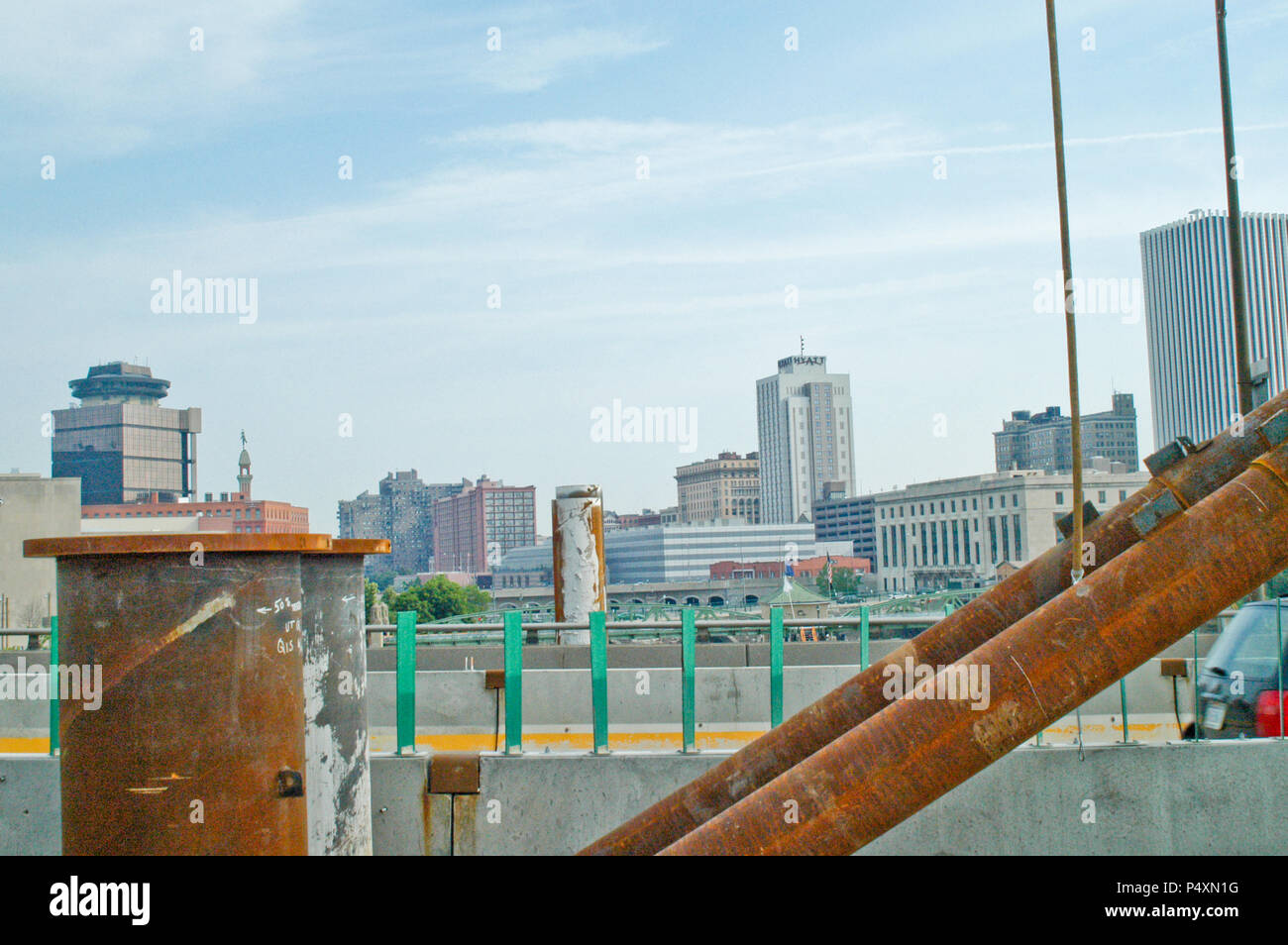 Construction of the Frederick Douglass Susan B Anthony Bridge in ...