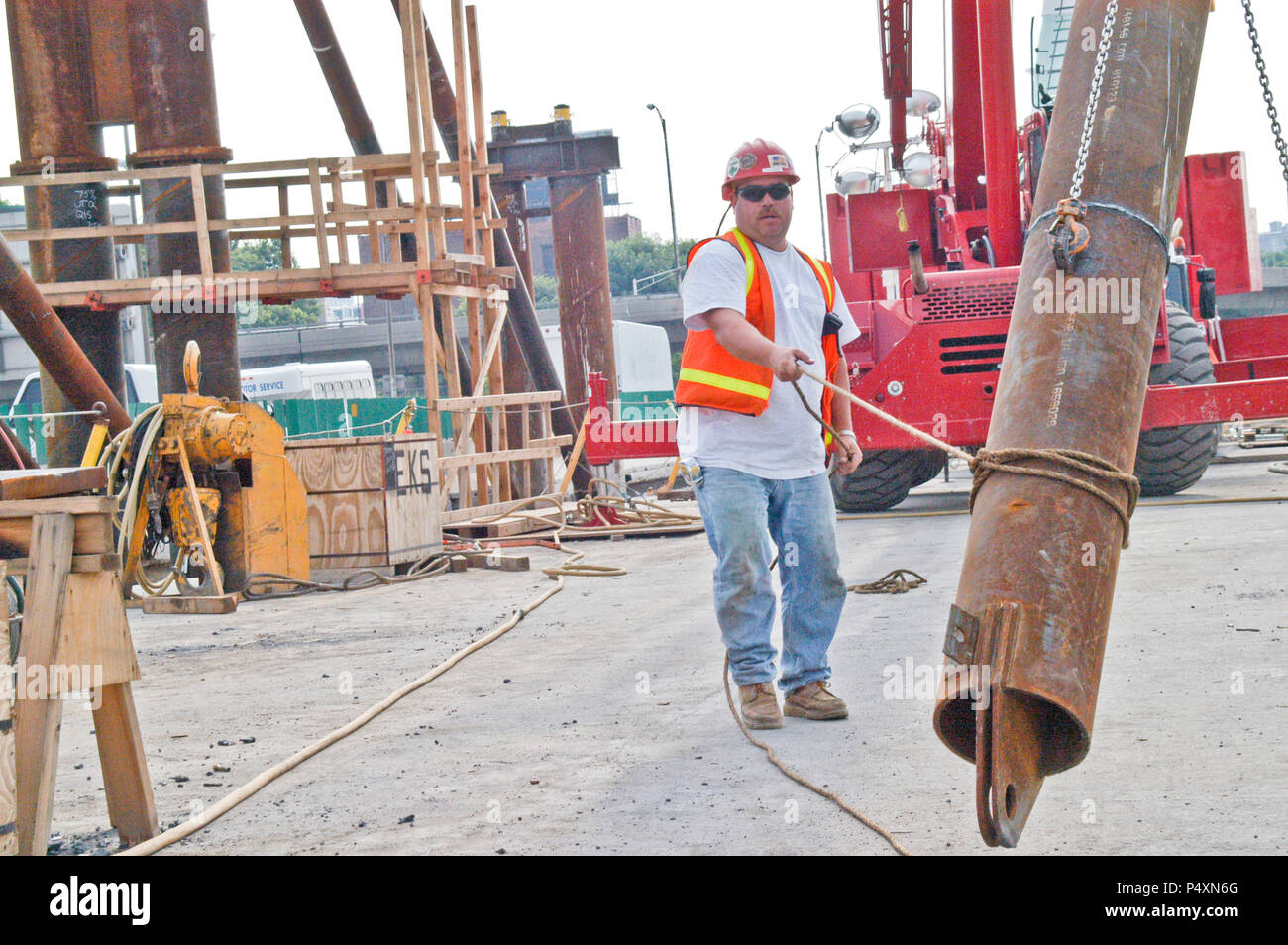 Construction of the Frederick Douglass Susan B Anthony Bridge in ...