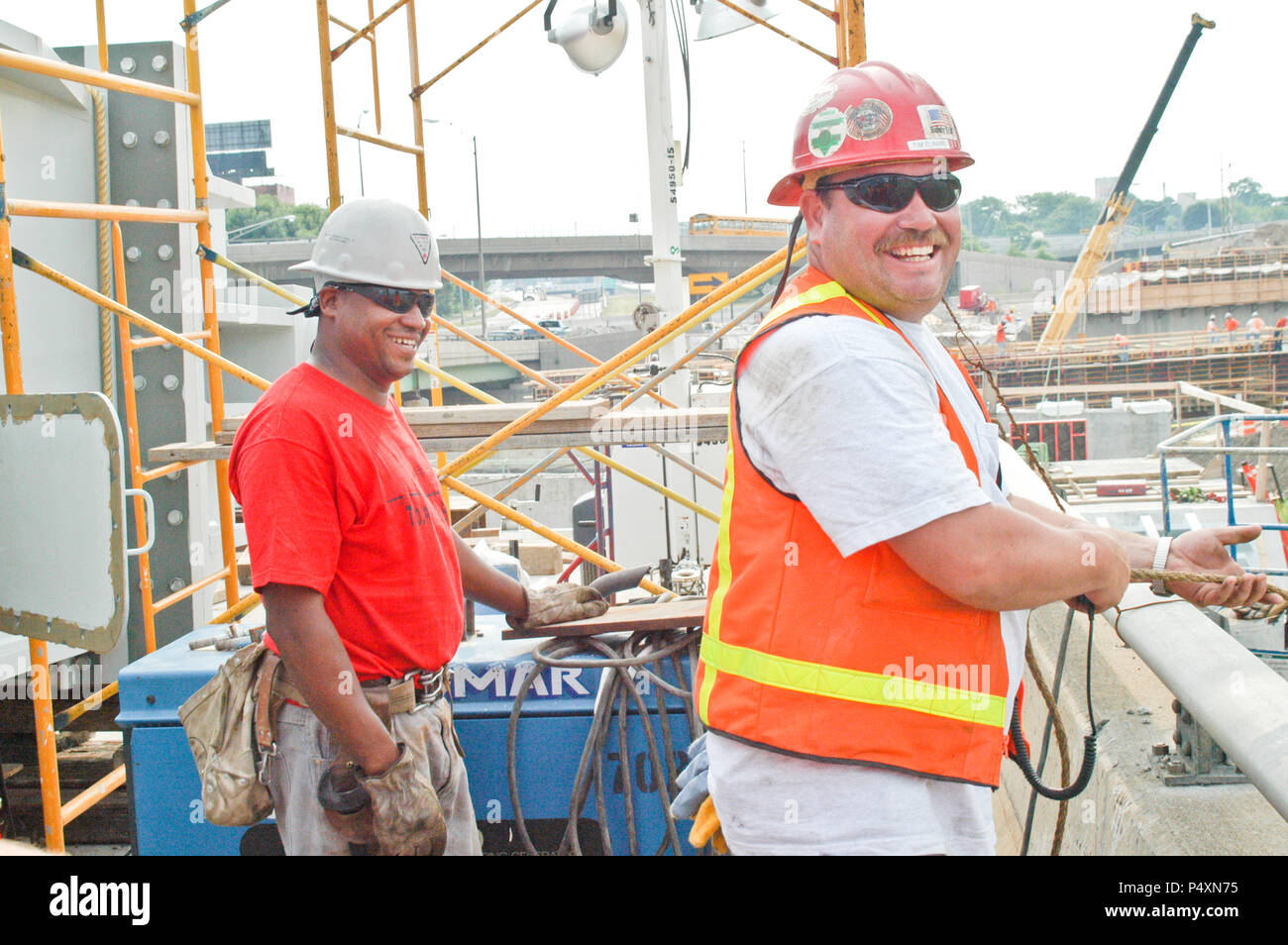 Construction of the Frederick Douglass Susan B Anthony Bridge in ...