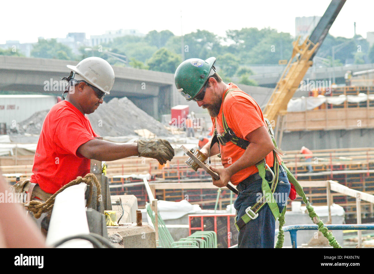Construction of the Frederick Douglass Susan B Anthony Bridge in ...