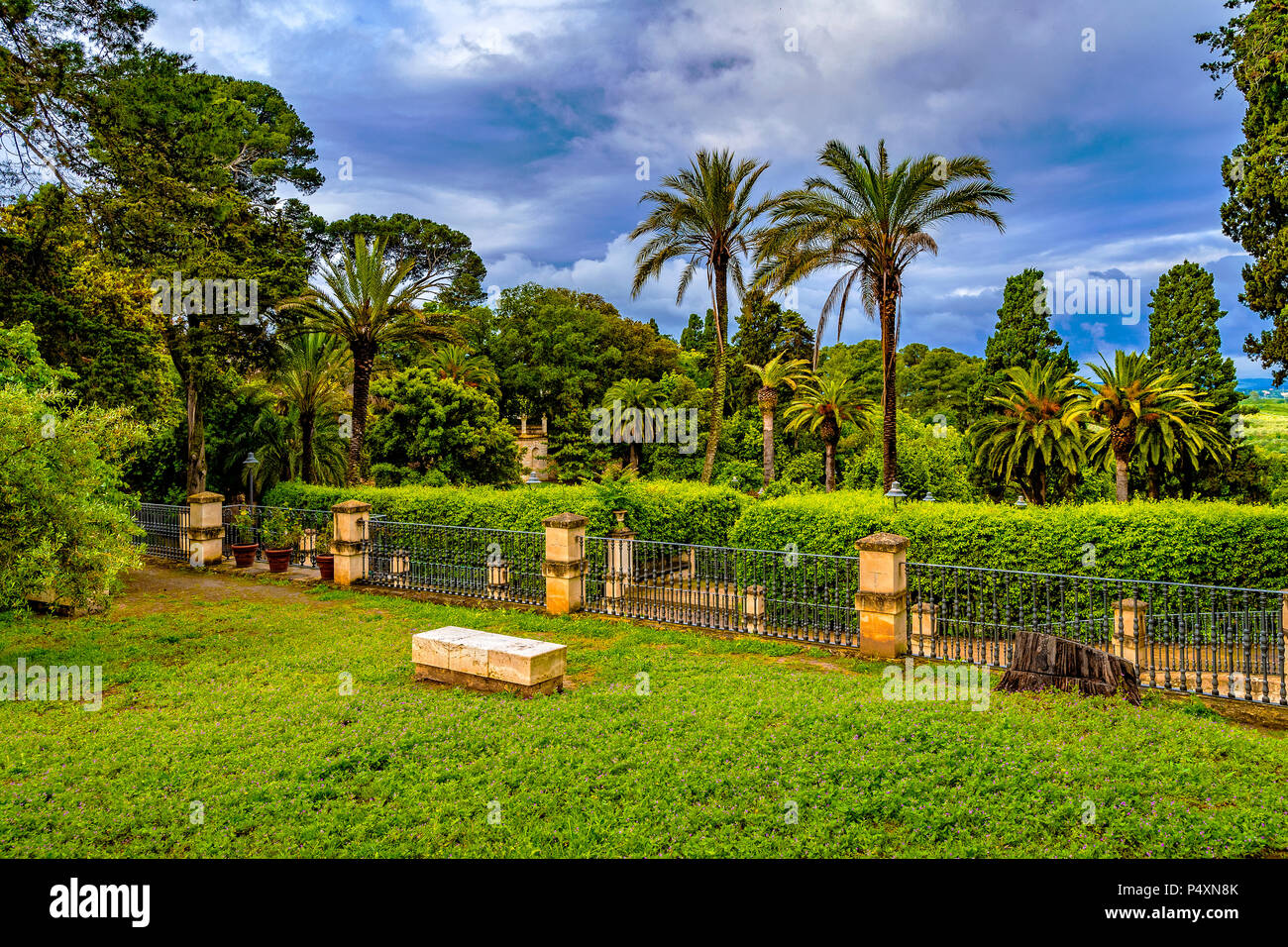 Italy Sardinia Sassari Monserrato Park entrance Stock Photo - Alamy
