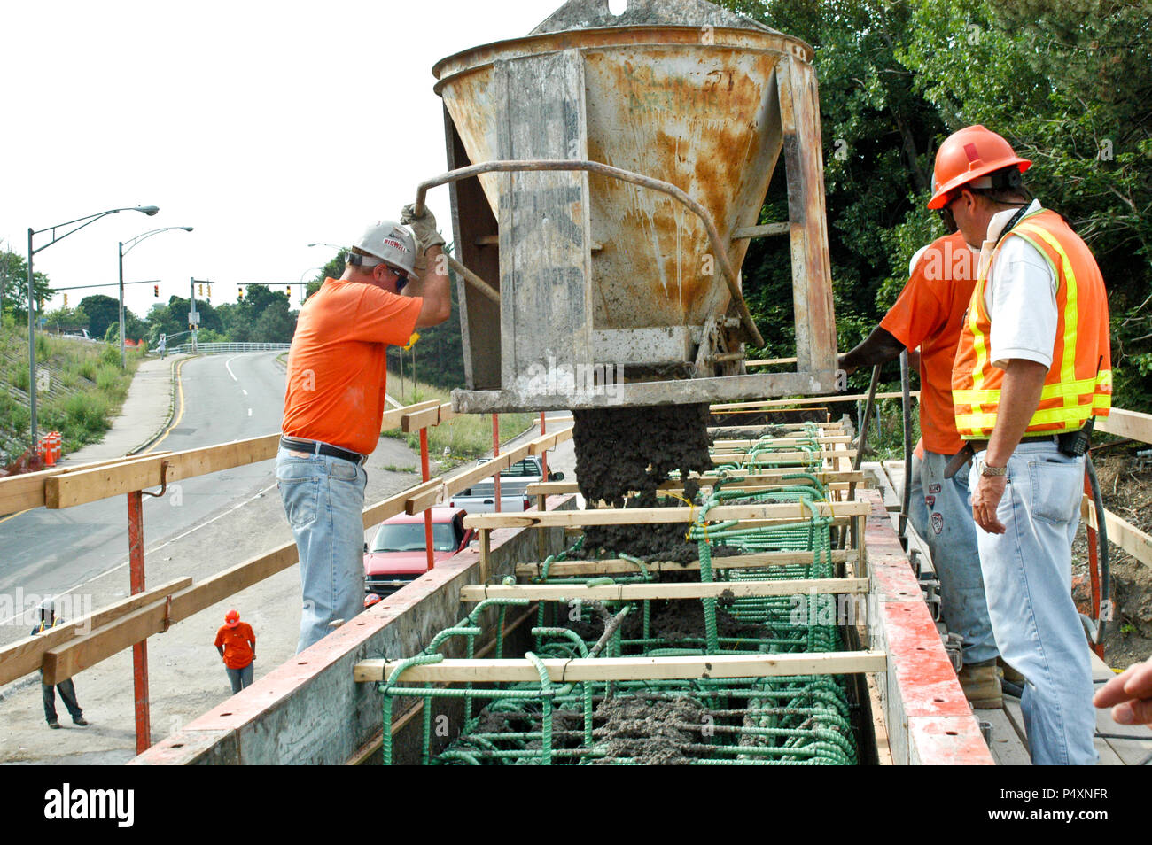 Construction of the Frederick Douglass Susan B Anthony Bridge in ...
