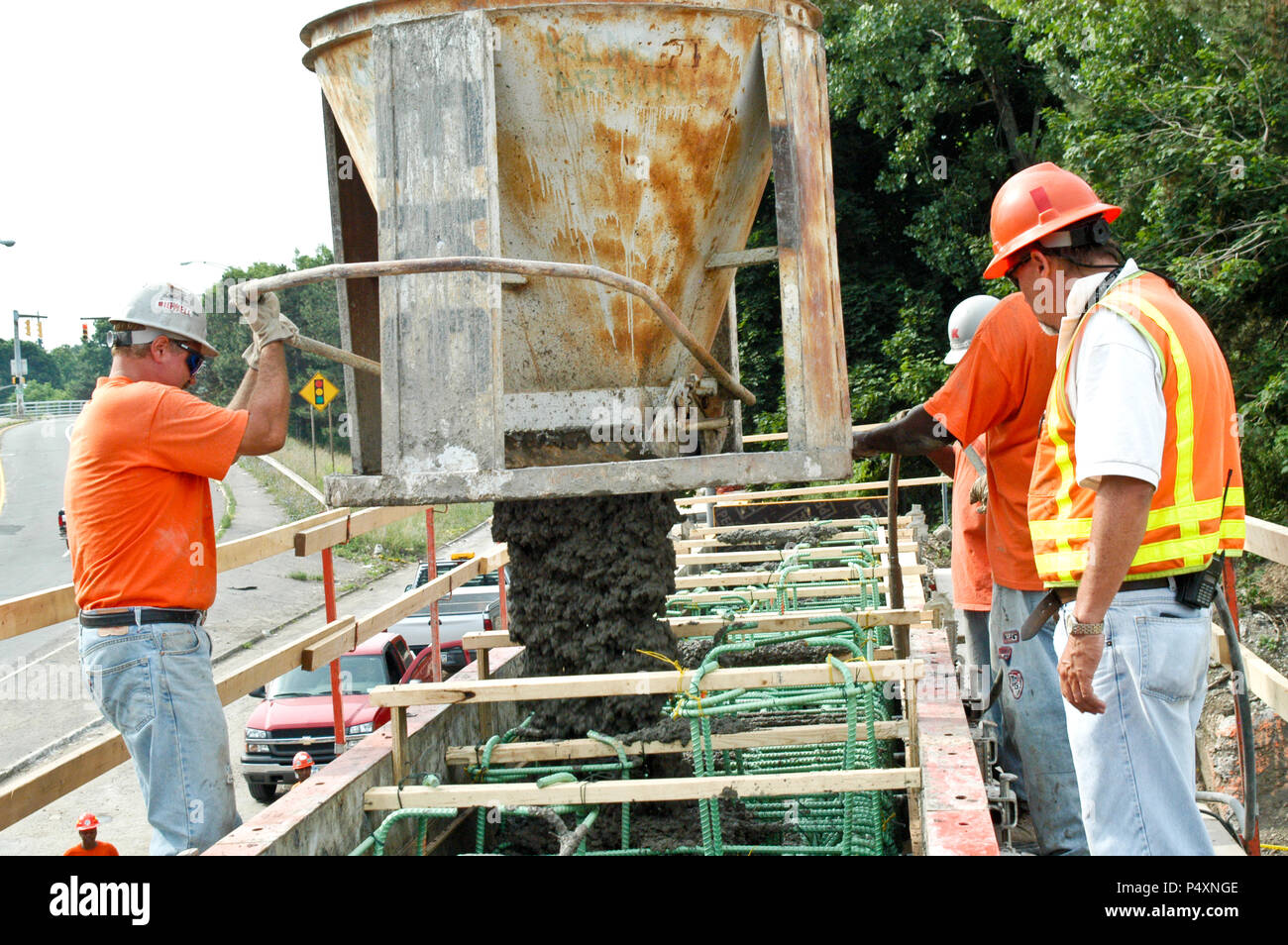 Construction of the Frederick Douglass Susan B Anthony Bridge in ...