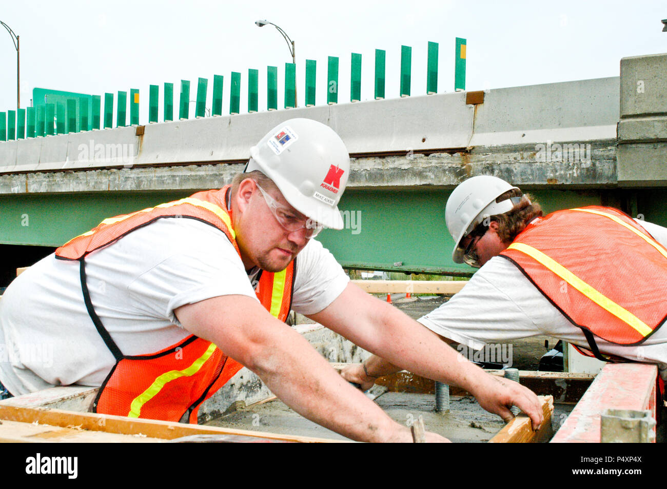Construction of the Frederick Douglass Susan B Anthony Bridge in ...