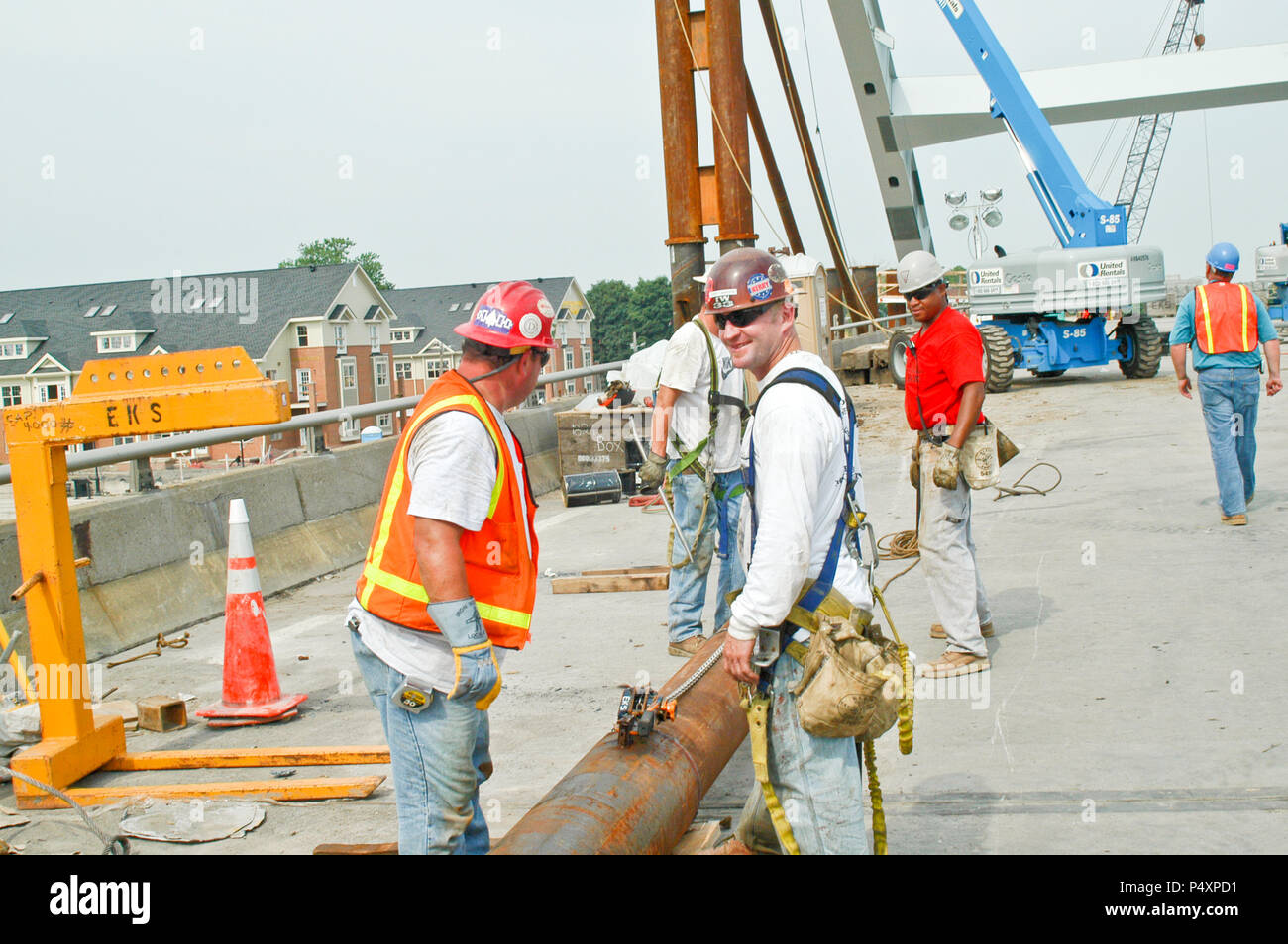 Construction of the Frederick Douglass Susan B Anthony Bridge in ...