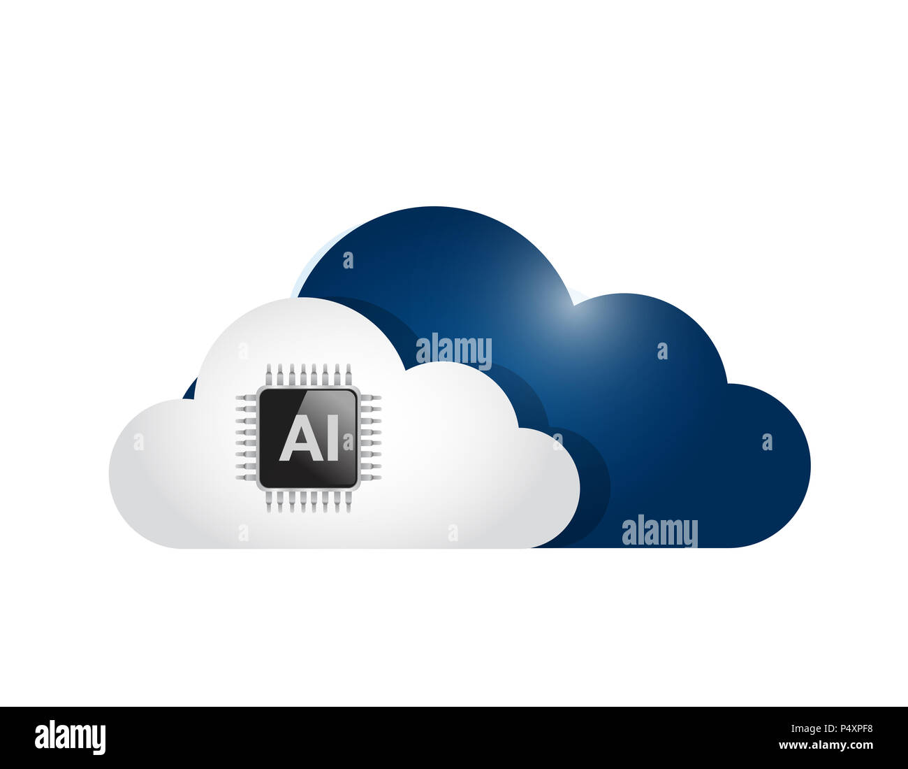 ai cloud computing illustration design graphic. Vector Illustration ...