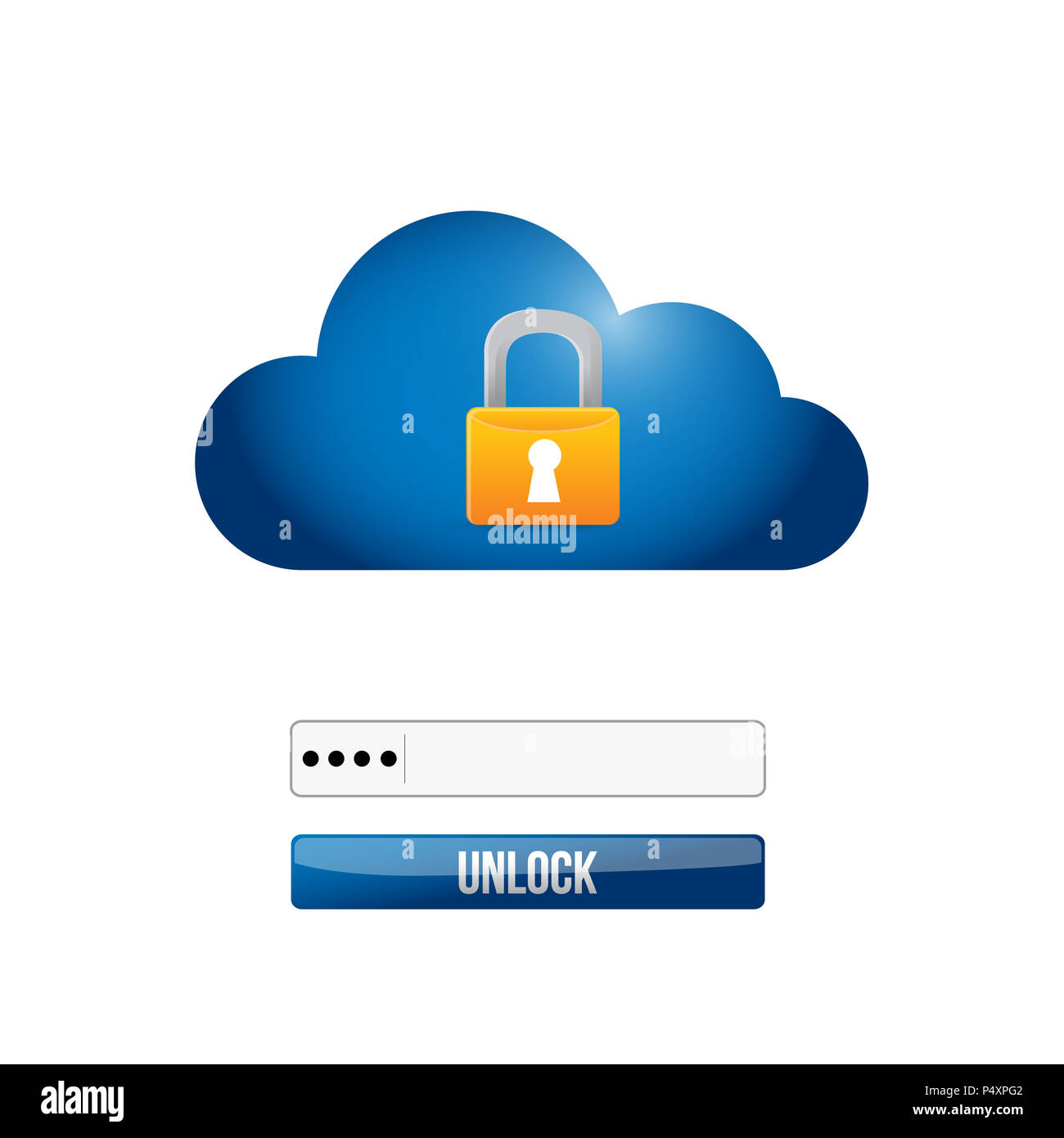 cloud computing login design concept. Vector Illustration. isolated ...
