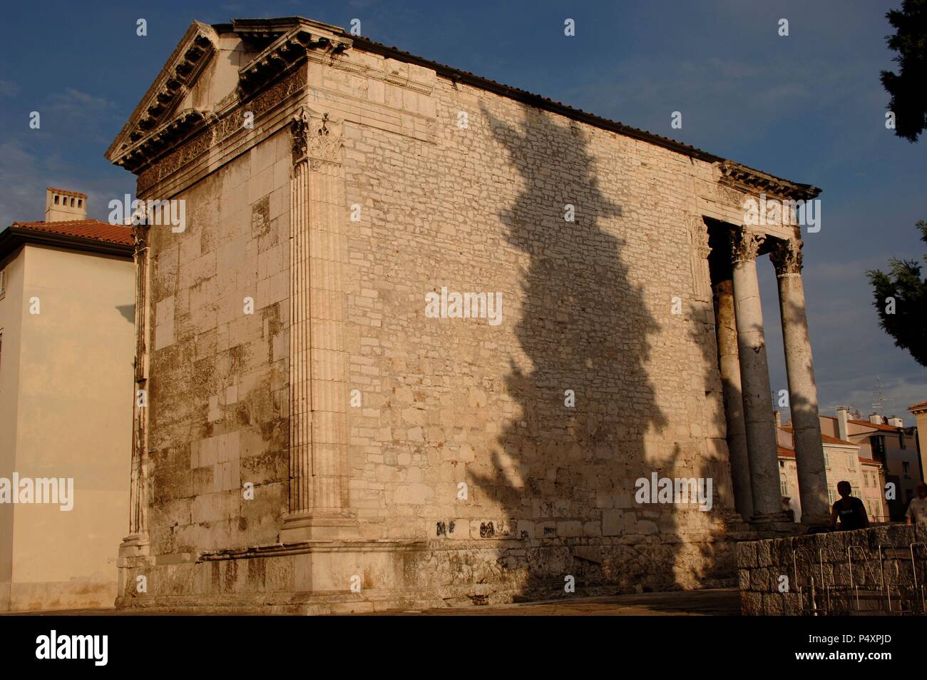 Temple of Augustus, dedicated to the goddess Roma and the emperor ...