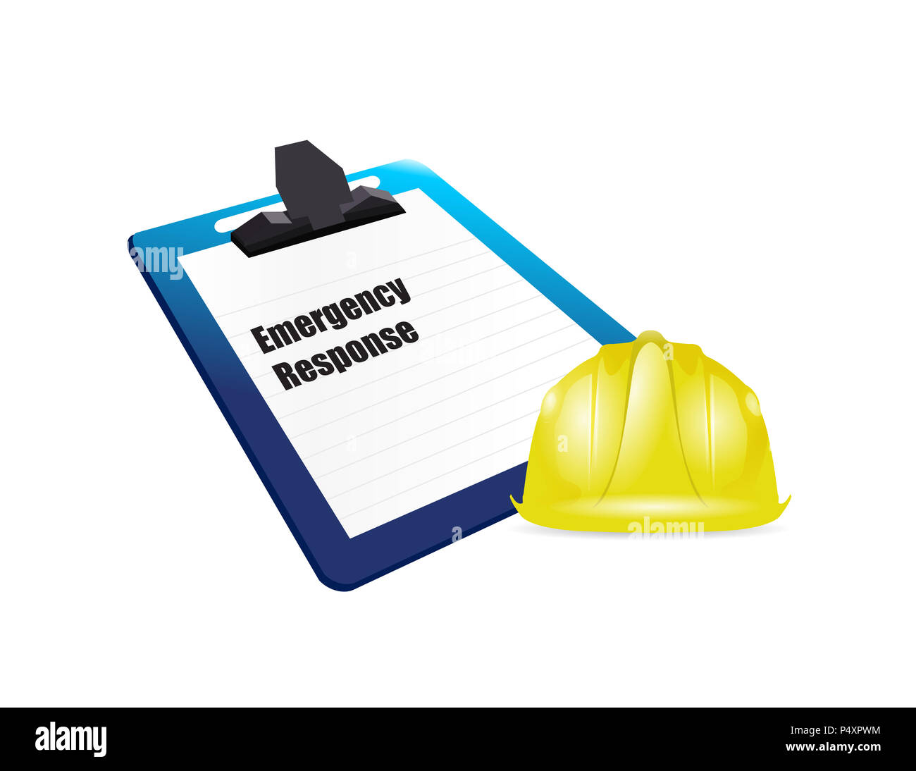 Emergency response clipboard Illustration. Vector Illustration ...