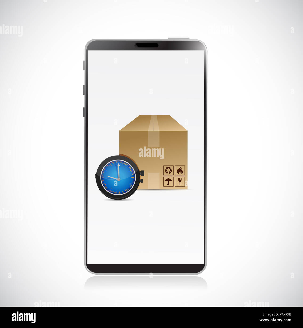 online fast delivery concept. Vector Illustration. isolated over white ...