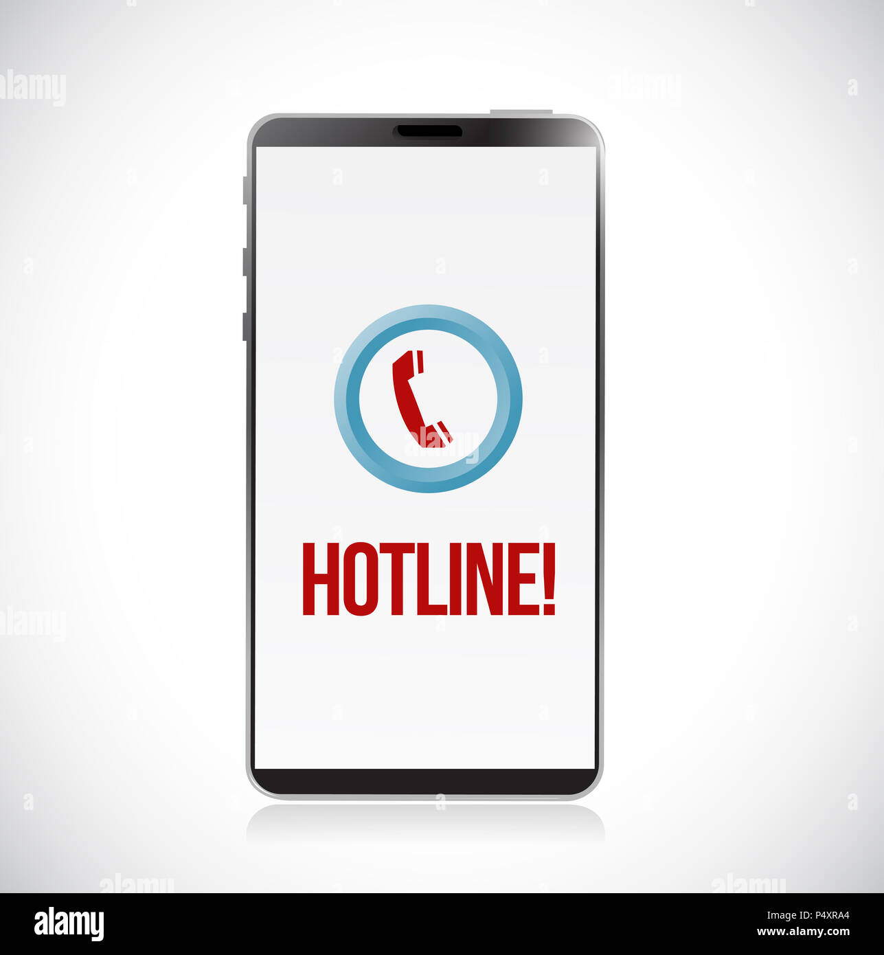 hotline app icon on smartphone. Vector Illustration. isolated over ...