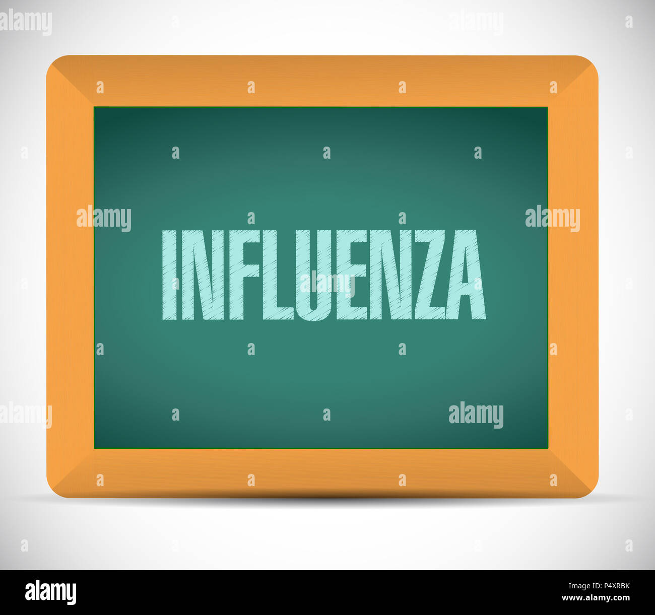 influenza chalk board sign concept Illustrator. design graphic isolated ...