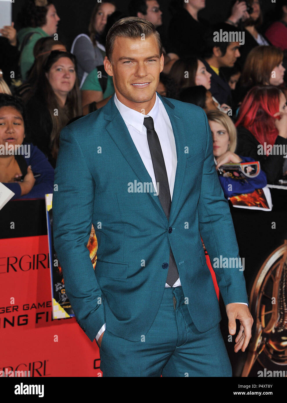 Alan Ritchson arriving at the The Hunger Games- Catching Fire Premiere ...