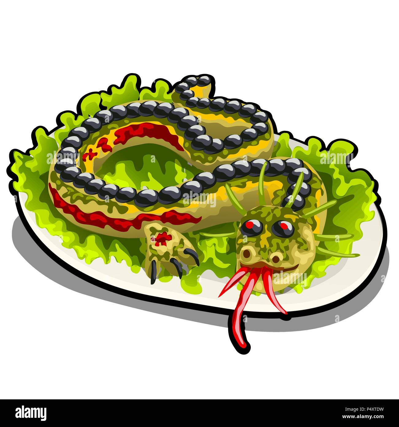 Close up white salad Stock Vector Images - Alamy