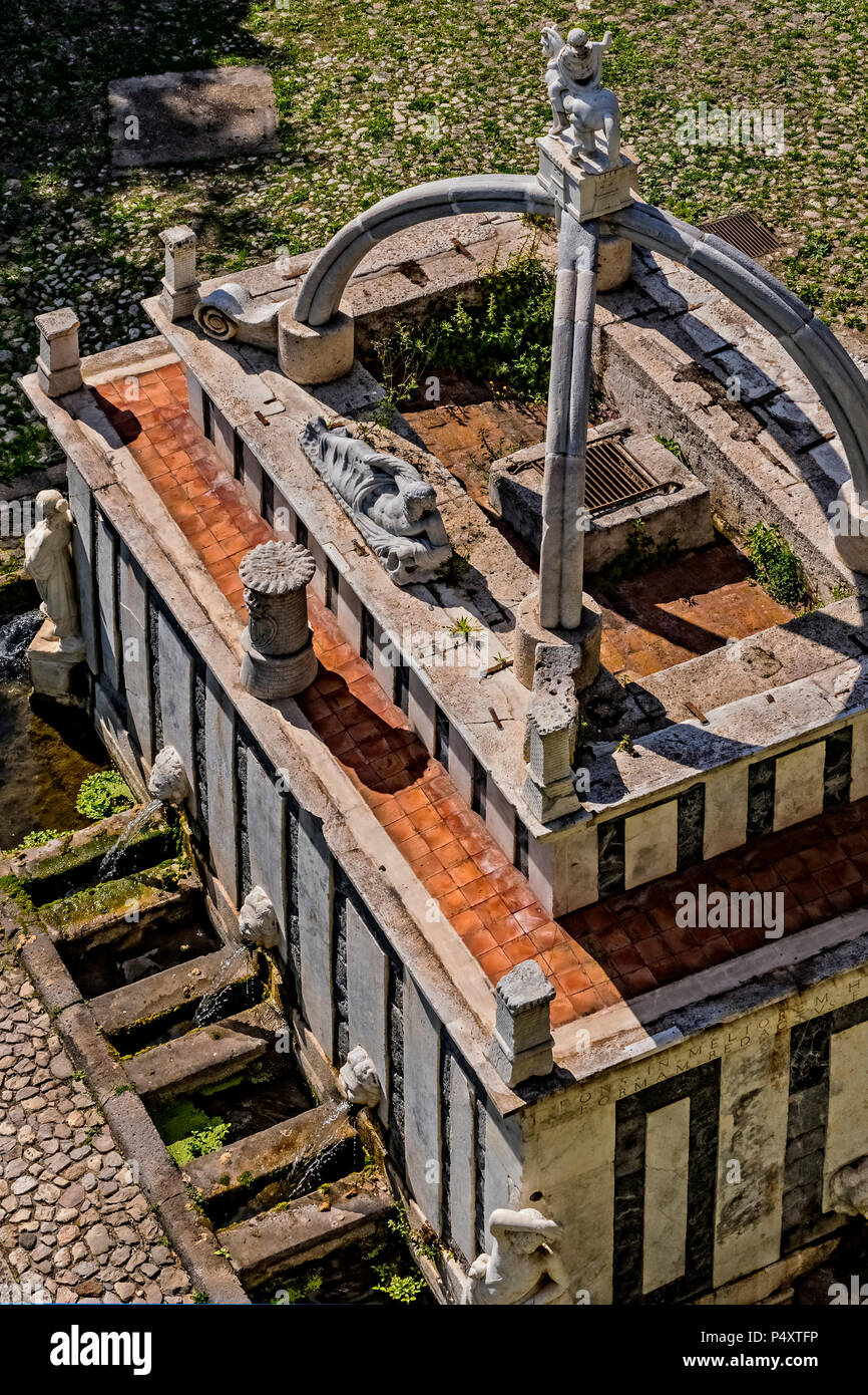 Italy Sardinia Sassari, Fountain of Rosello Stock Photo - Alamy