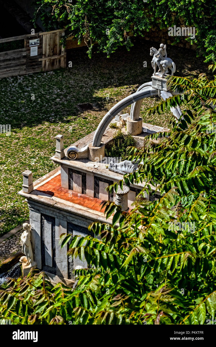 Italy Sardinia Sassari, Fountain of Rosello Stock Photo - Alamy