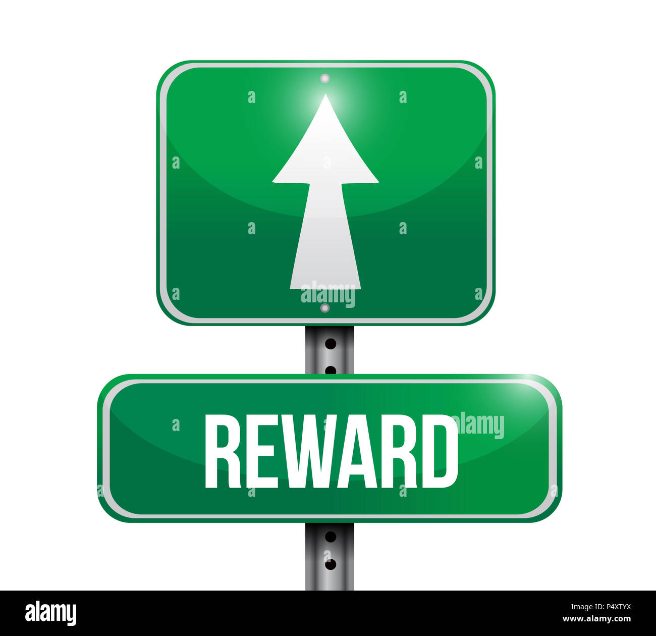 reward sign destination. Vector Illustration. isolated over a white ...