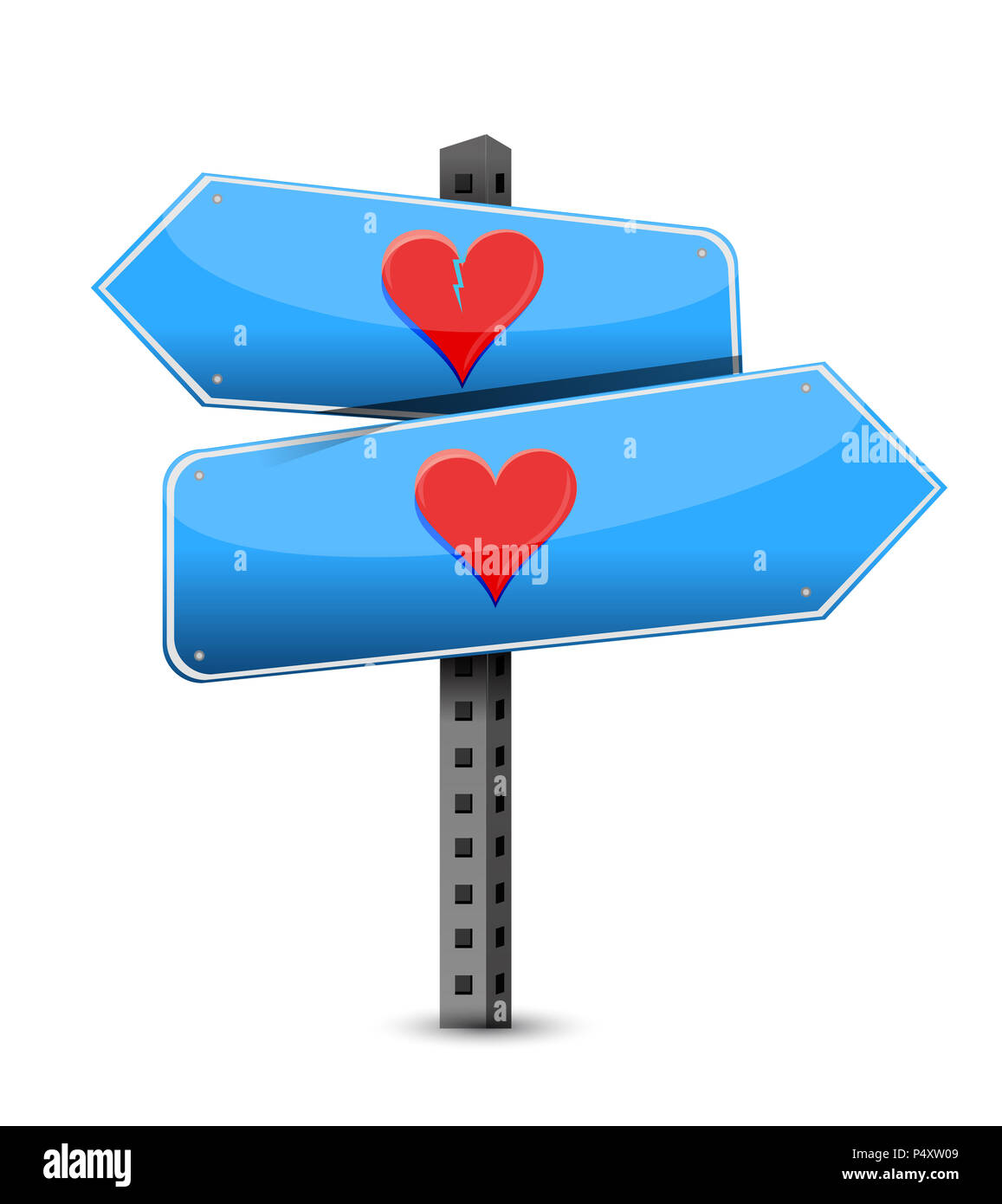 Love or not sign destination. Vector Illustration. isolated over a ...