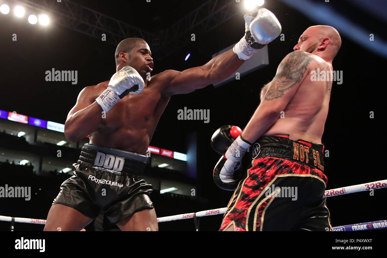 Daniel Dubois (left) and Tom Little during the English Heavy Weight ...