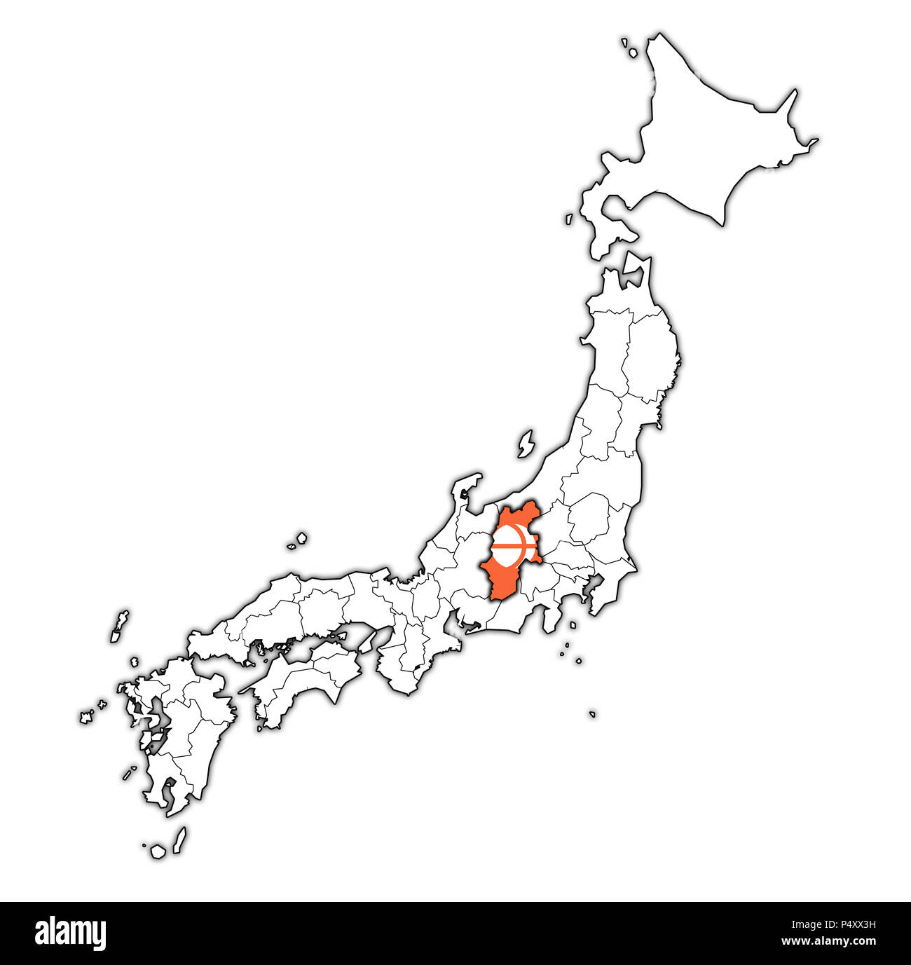 Map of nagano hi-res stock photography and images - Alamy