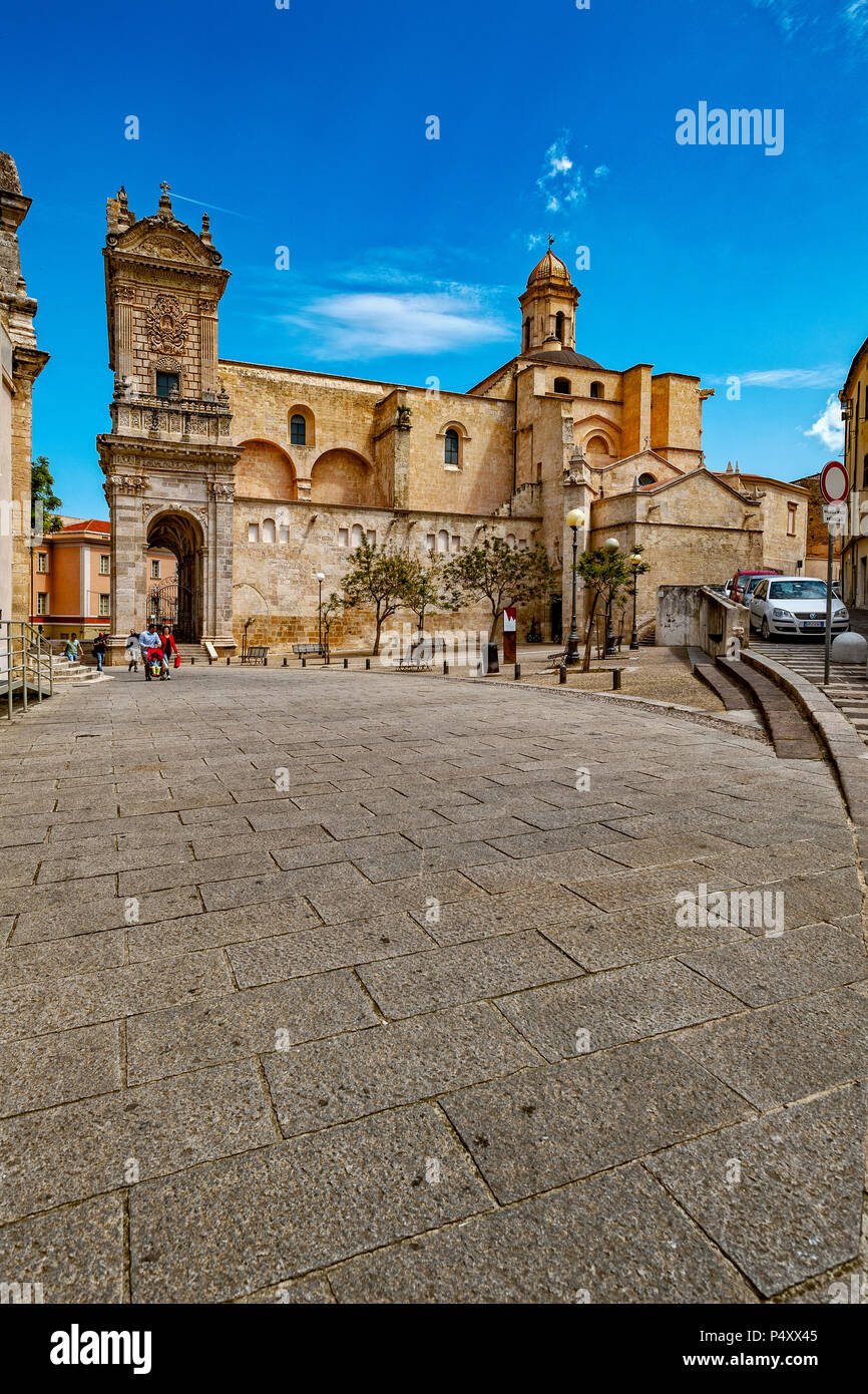 Italy Sardinia Sassari Piazza Duomo San Nicola Cathedral The Dome