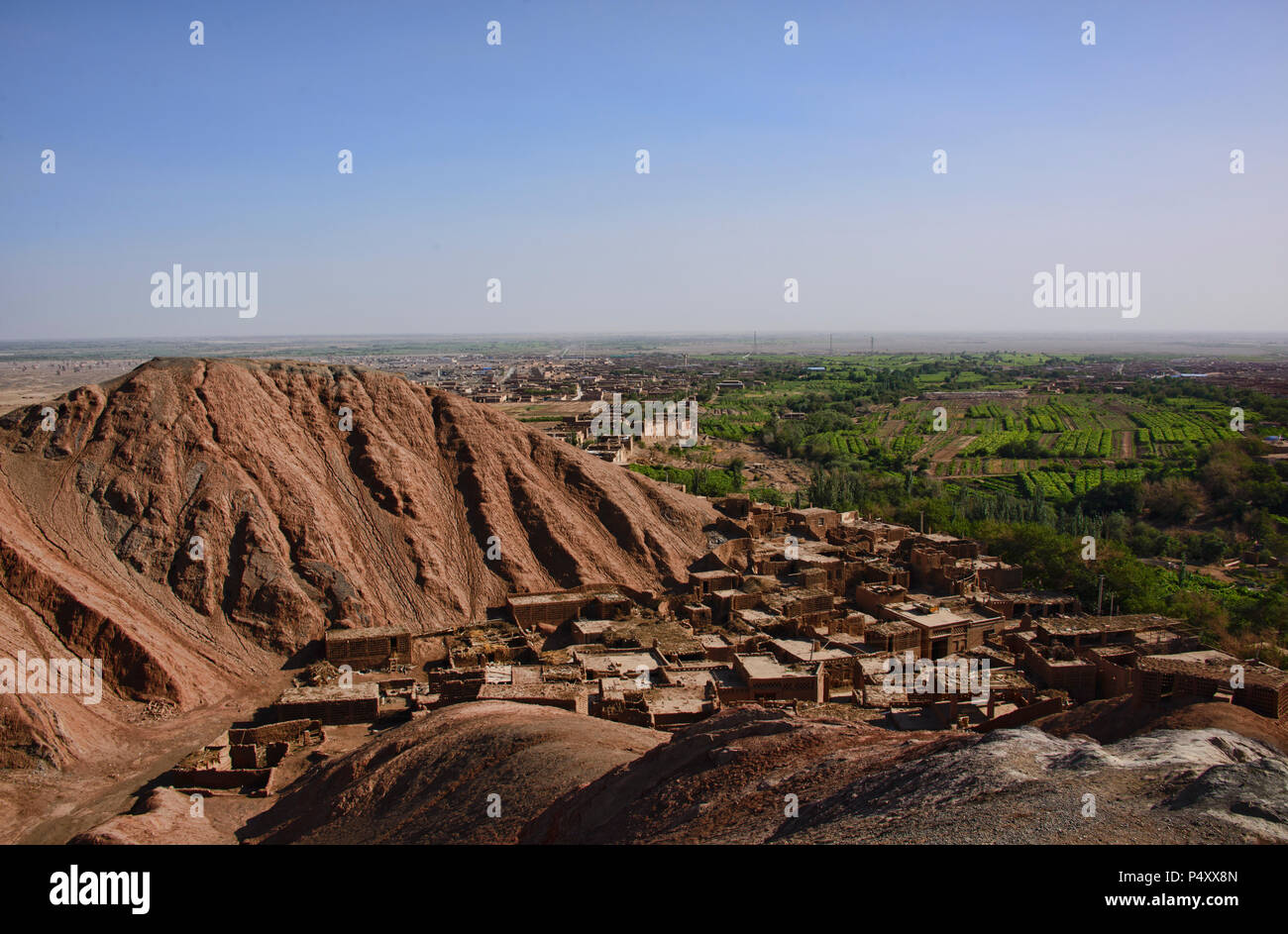 Ancient mud brick village in the Tuyoq Valley, Turpan, Xinjiang, China ...