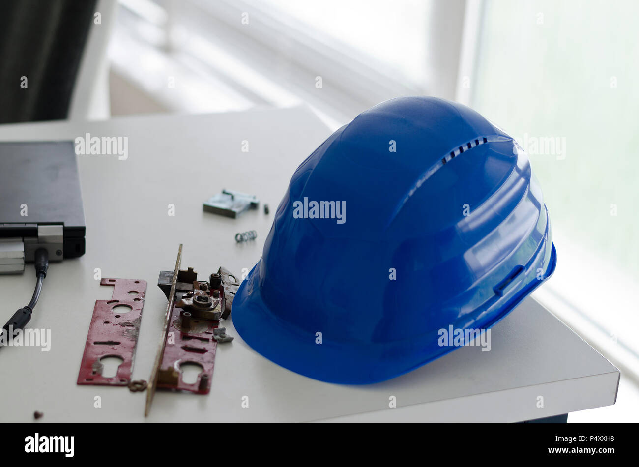 Construction helmet industry safety equipment hi-res stock photography ...
