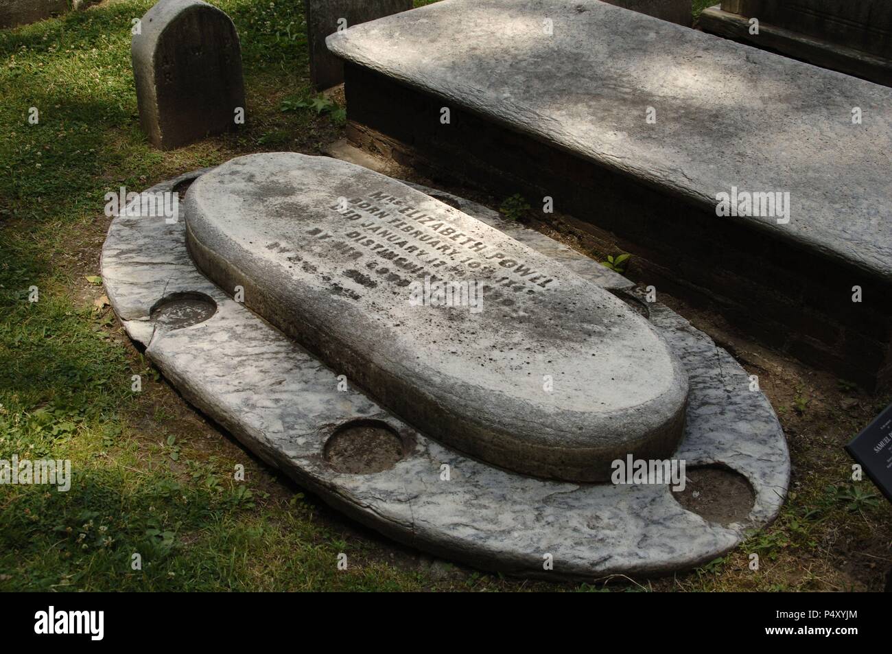 USA. Pennsylvania. Philadelphia. Christ burial Ground. Tomb of Samuel ...