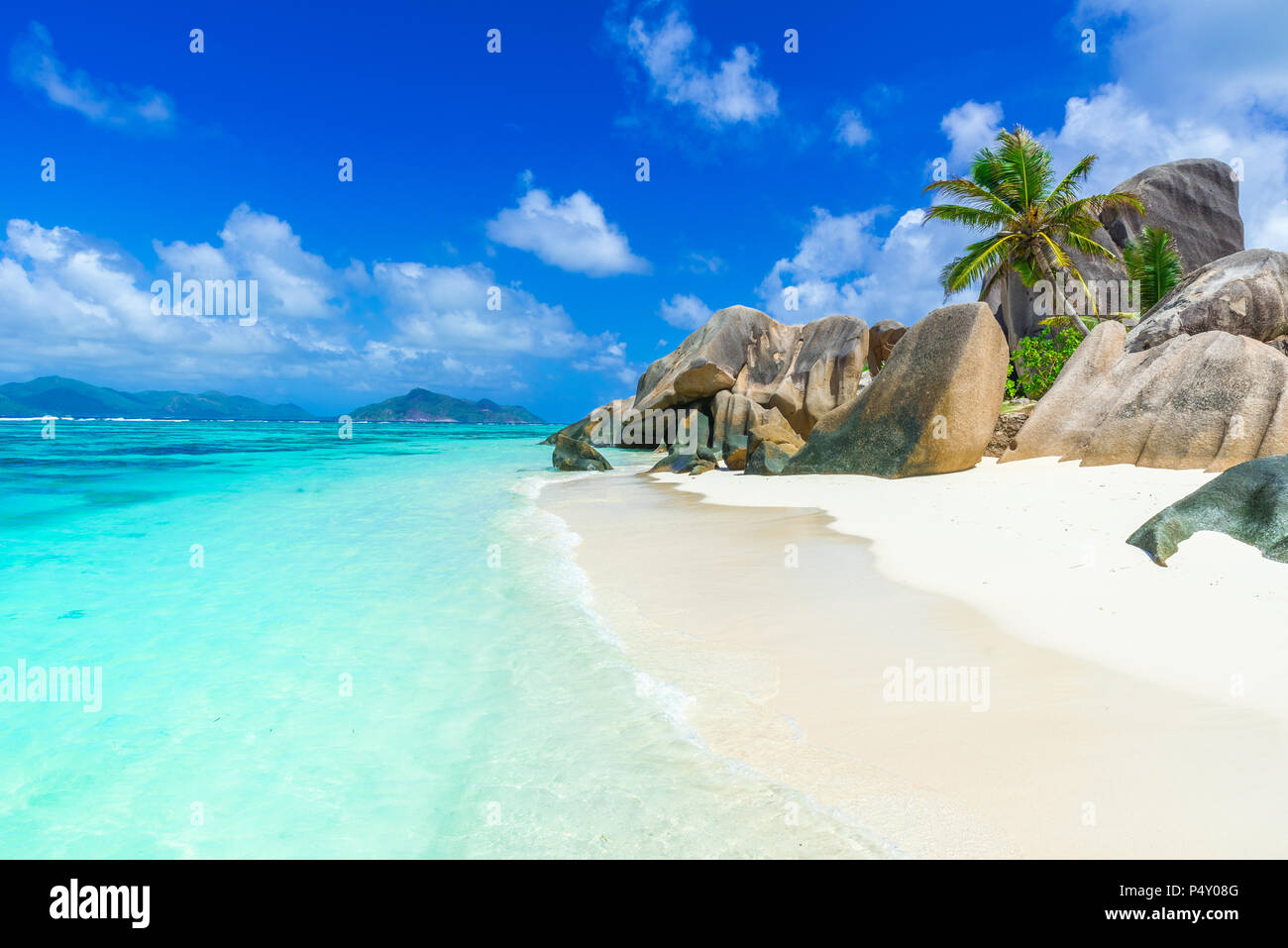 Anse Source d'Argent - Beach on island La Digue in Seychelles Stock ...
