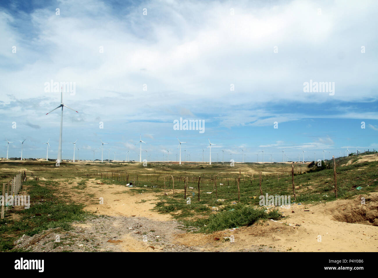 Projeto Eólico, RN 15, Rio do Fogo, Rio Grande do Norte, Brazil Stock ...