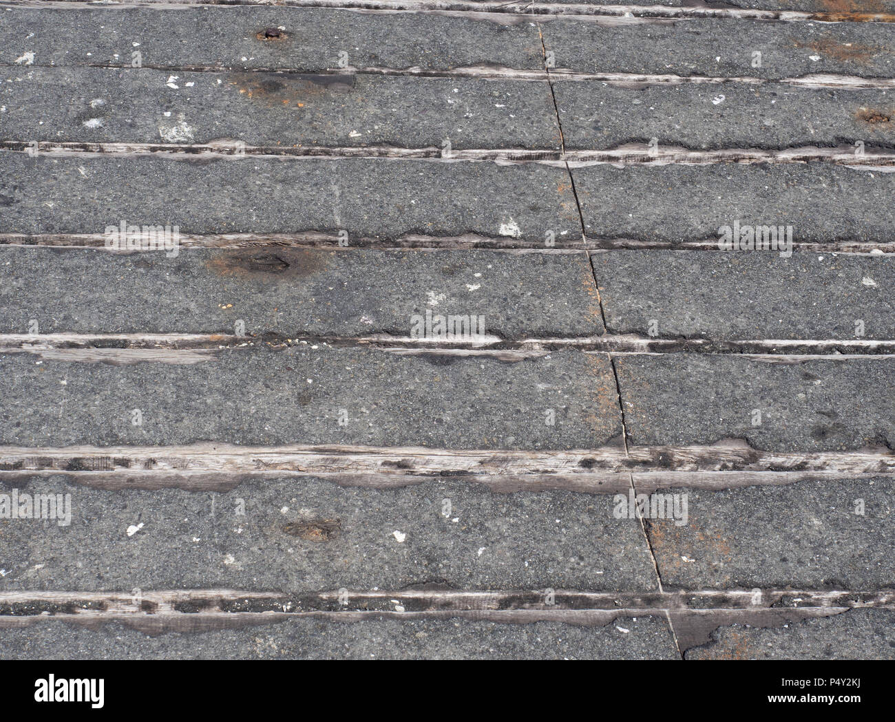 Up Close On The Walkway Surface Along A Wharf Stock Photo - Alamy
