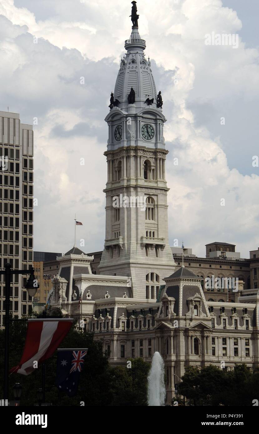 United States. Pennsylvania. Philadelphia. City Hall. Built between ...