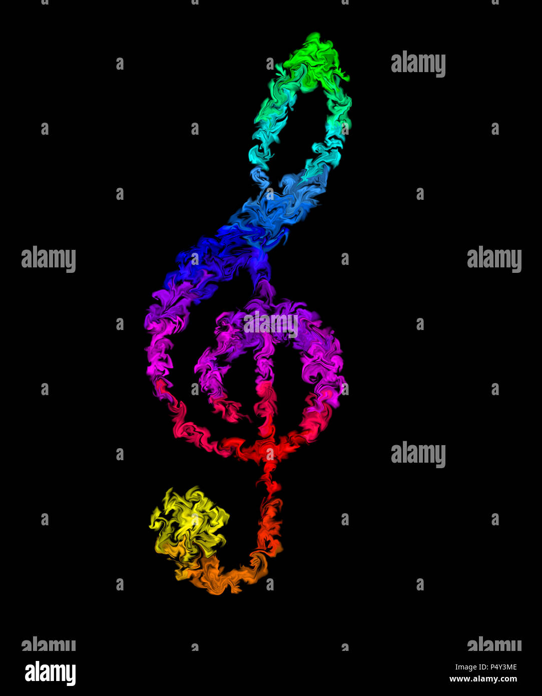 Colorful music notes symbol flying hi-res stock photography and images ...