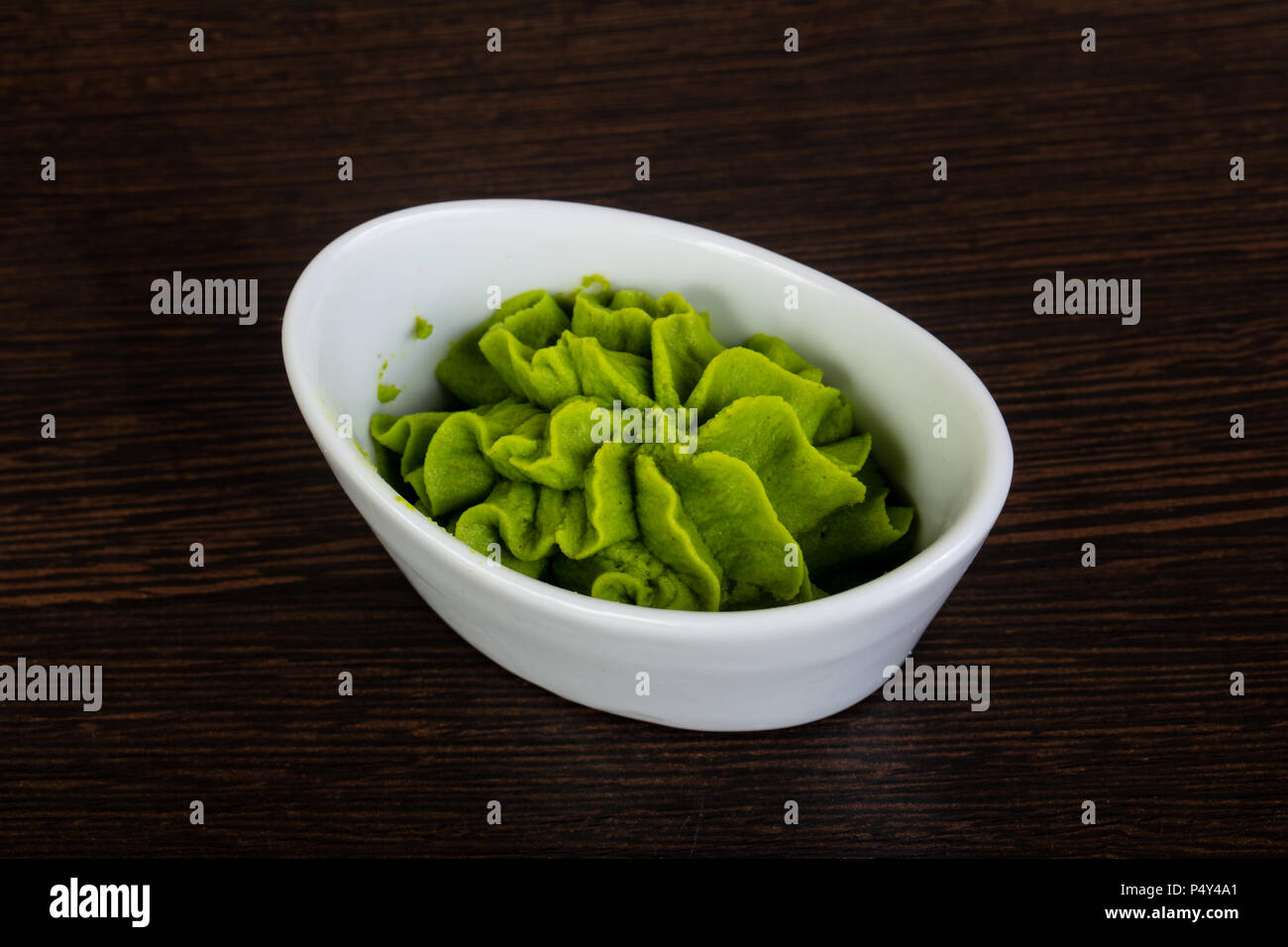 Spicy bowl of wasabi pasta Stock Photo - Alamy