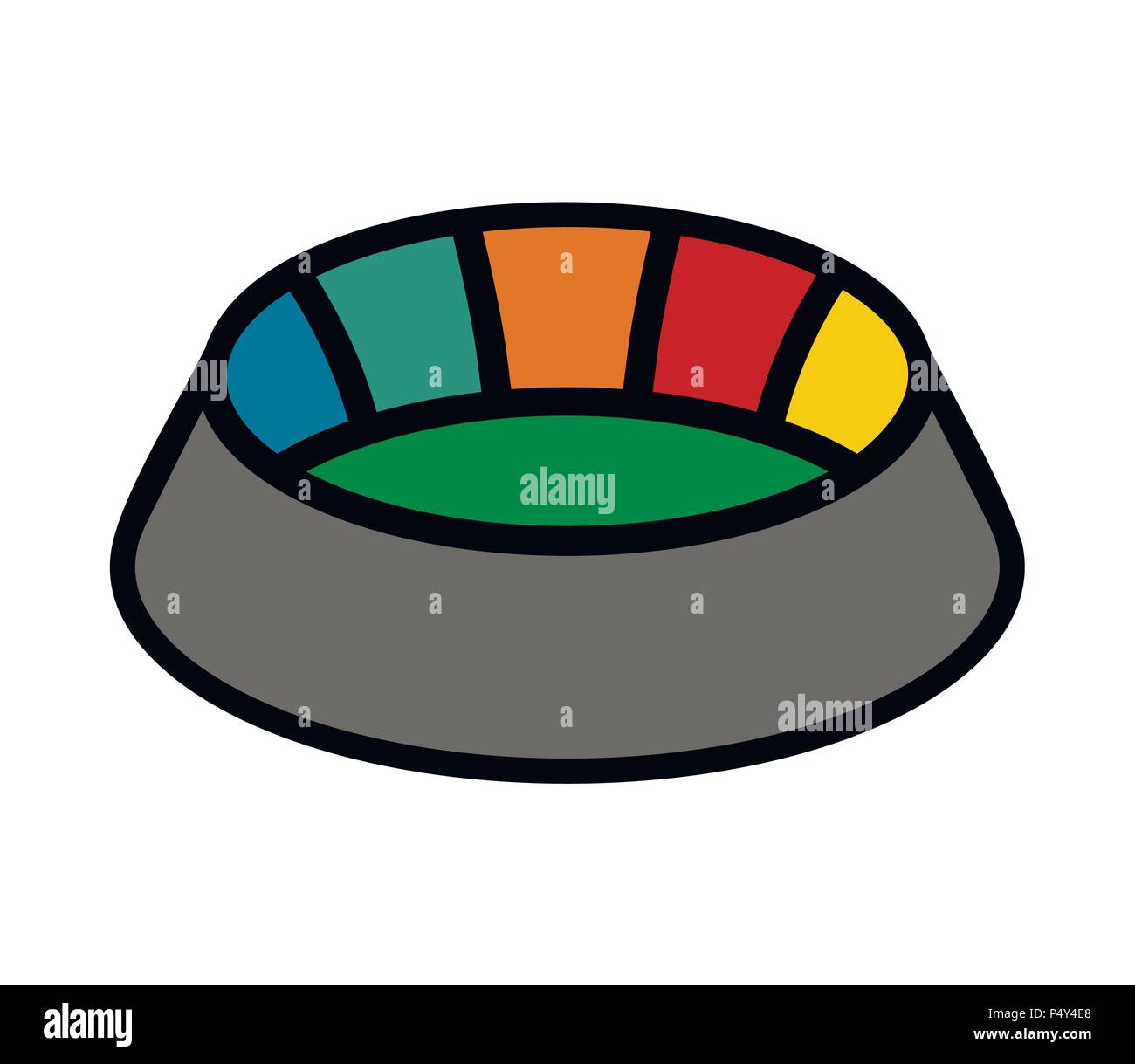 Stadium sign. Football arena icon. Sports building symbol. Vector ...