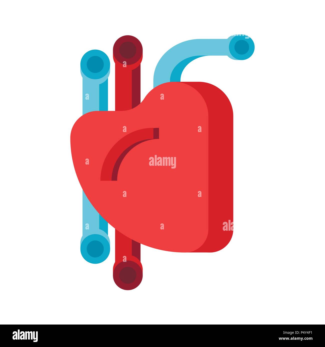 Heart human sign. Organ of man. Vector illustration Stock Vector Image ...