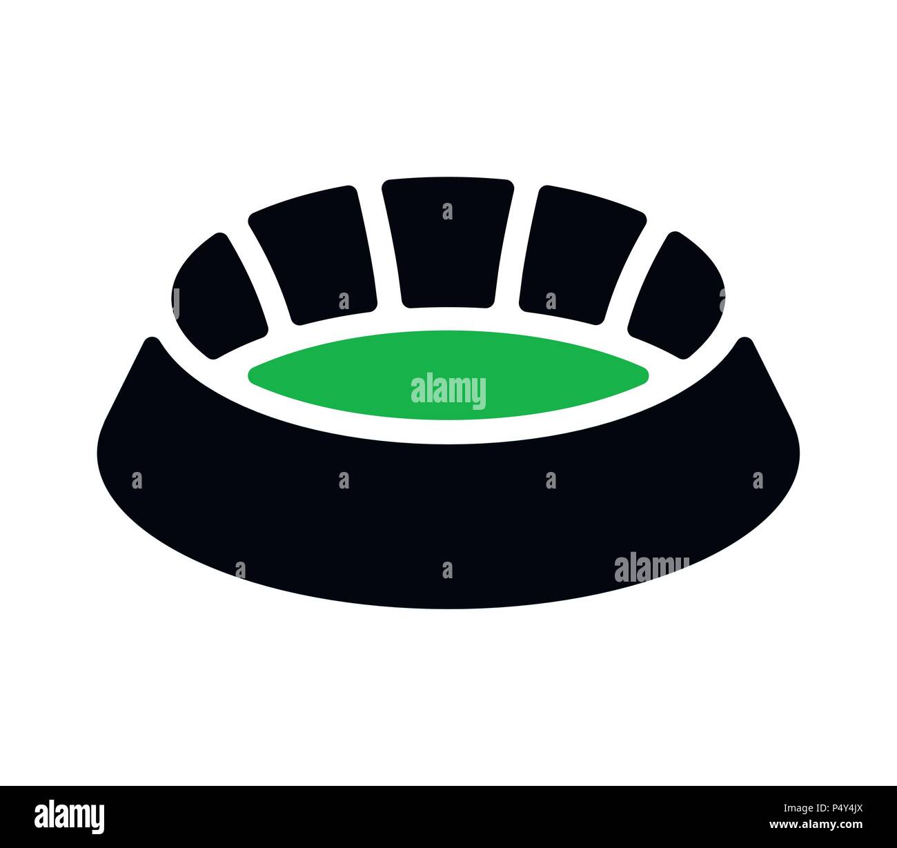 Stadium sign. Football arena icon. Sports building symbol. Vector ...