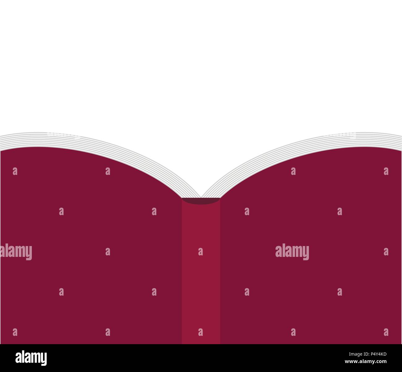 Open red book back isolated. Vector illustration Stock Vector Image ...