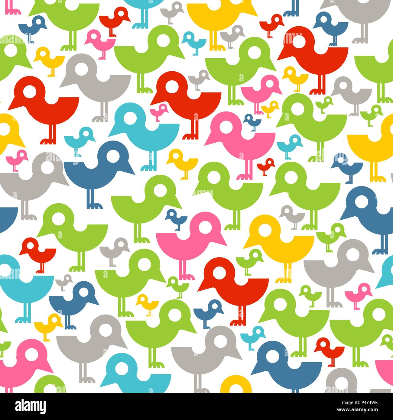 Bird pattern seamless. Birds background. Children cloth texture. Vector ...