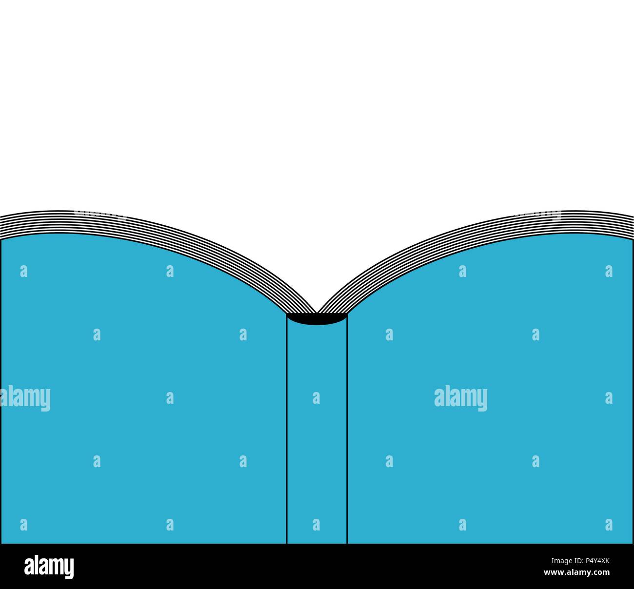 Open blue book back isolated. Vector illustration Stock Vector Image ...