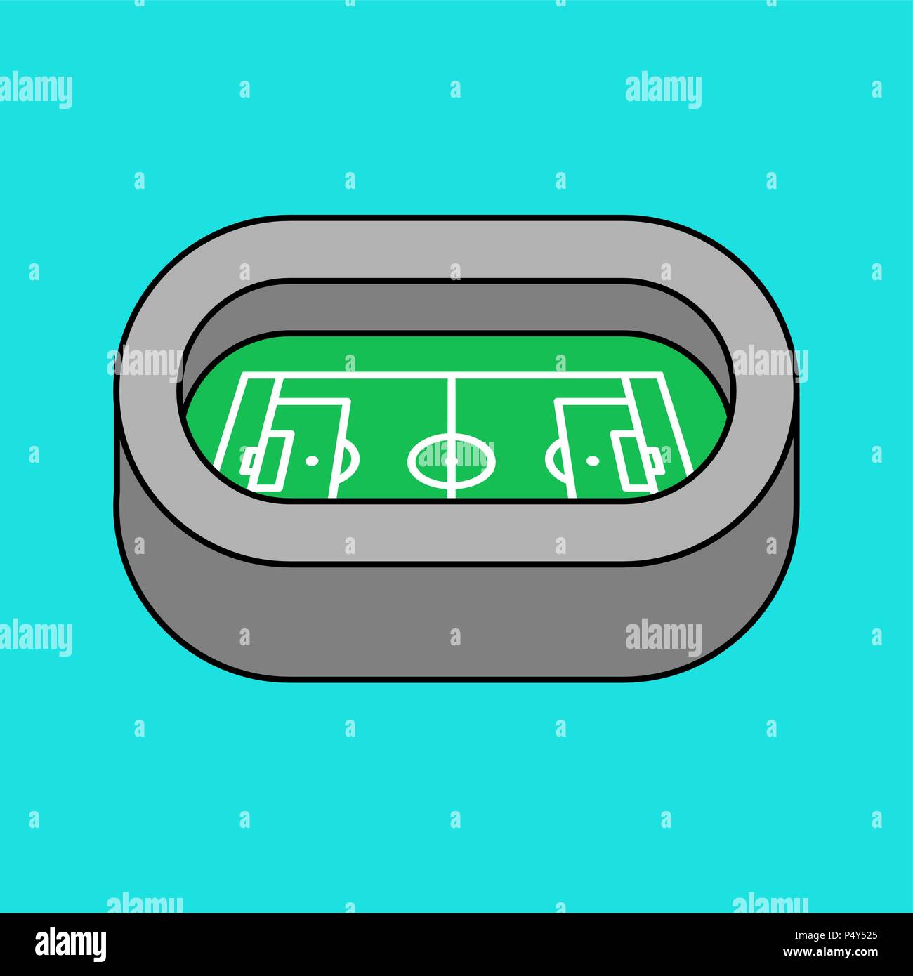Football arena Stadium. Sports building symbol. Vector illustration ...
