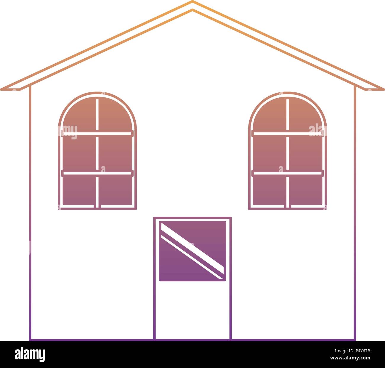 traditional house icon over white background, colorful design. vector ...